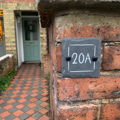 Rustic Slate Door Number Slate Gate Sign Plaque Stone Home - Etsy UK