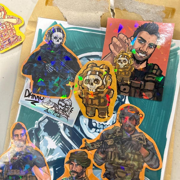 FPS Military Characters INSPIRED Stickers! Holographic Finish Stickers ...