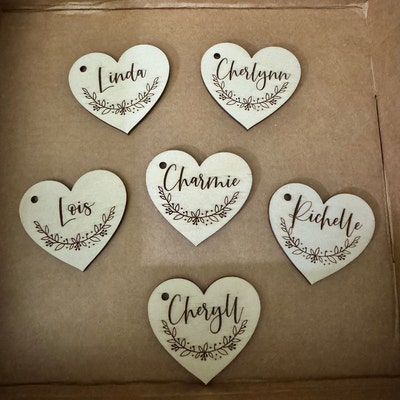 Laser Cut Wood Names Custom Laser Cut Name Signs Wedding Place Cards ...