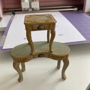 SVG File & PDF Printable Dollhouse Miniature Vintage Dressing Table for ...