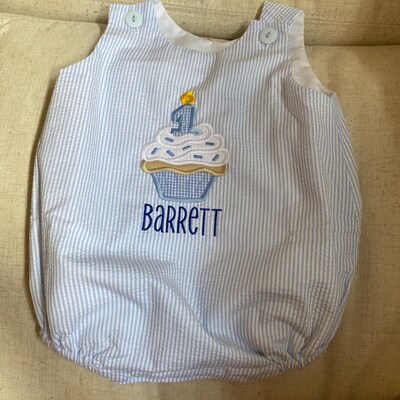 Baby First Birthday Dress, Personalized Cupcake Jumper Dress Shirt Sold ...