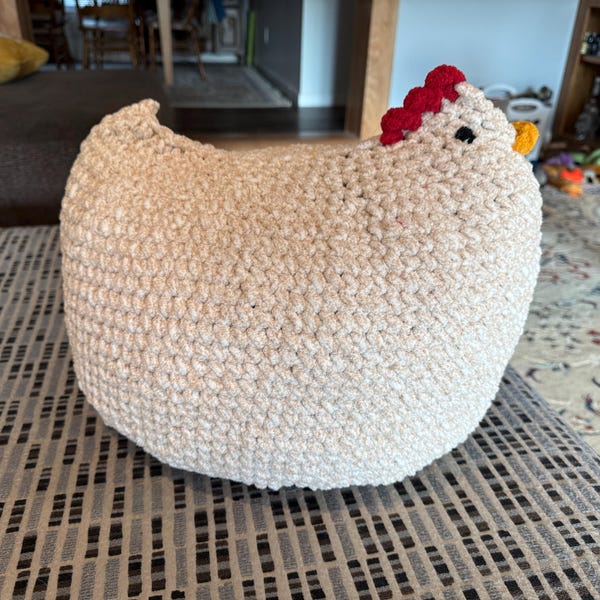 Giant Chubby Chicken Crochet PDF Pattern No Sew Beginner Friendly ...