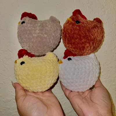 LOW SEW Mini Chicken Crochet Pattern, Crochet Quick Market Prep Chicken ...