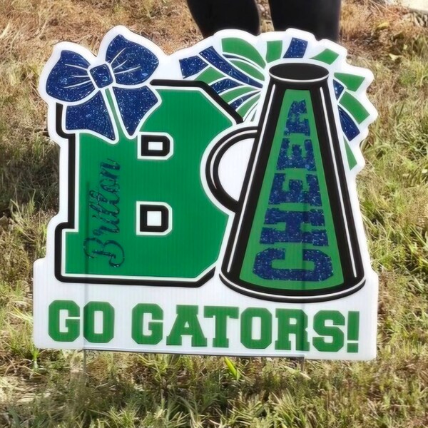 Personalized Cheer Squad Sign, Customize School or Team Name ...