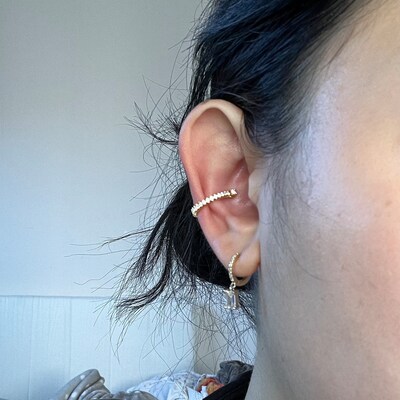 16G/18G/20G Everyday Gold Conch Cartilage Hoops Straight Post Barbell ...