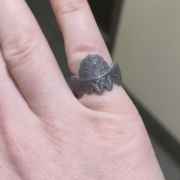 3D Model - Aziraphale's Ring With Crowly Logo *STL Digital File* - Etsy