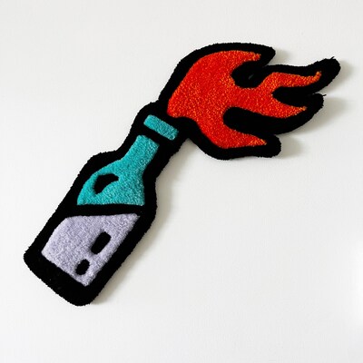 Handmade Tufted Crying Heart Traditional Tattoo Rug - Etsy