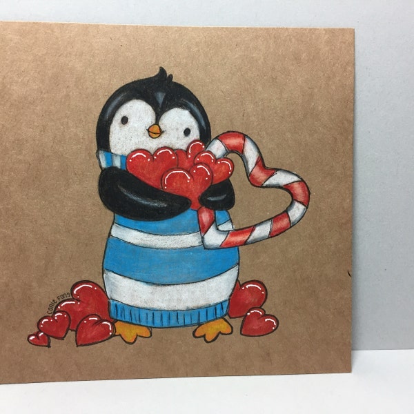 Digital Stamp, Digi Stamp, Digistamp, Penguin Bundle of Love & Penguin ...