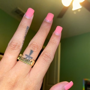 Personalized Name Ring Cursive Font Name Ring Custom Name - Etsy