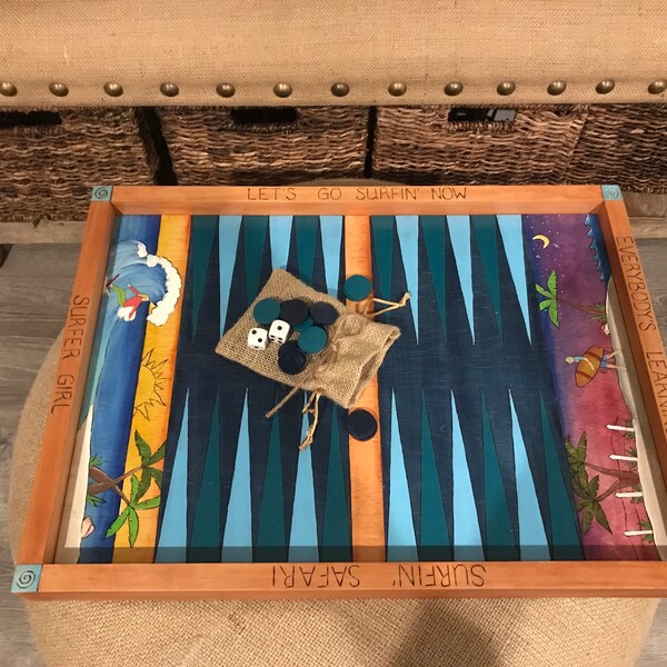 Personalized Backgammon Board,painted Backgammon Set,custom Backgammon ...