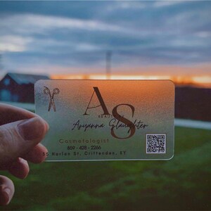 Transparent Business Card Clear QR Code Pvc Acrylic Frosty - Etsy