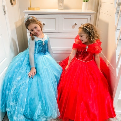 Red Princess Costume Red Sequin Tulle Dress for Toddler Red - Etsy