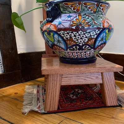 Oak/ Step Stool/ Footstool/ Riser/ 8 to 10 Inches High/ Mission Style ...