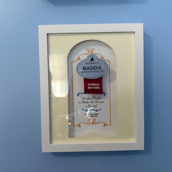 Cast Member Name Tag Shadow Box, Name Tag Frame, DCP Graduation Gift ...