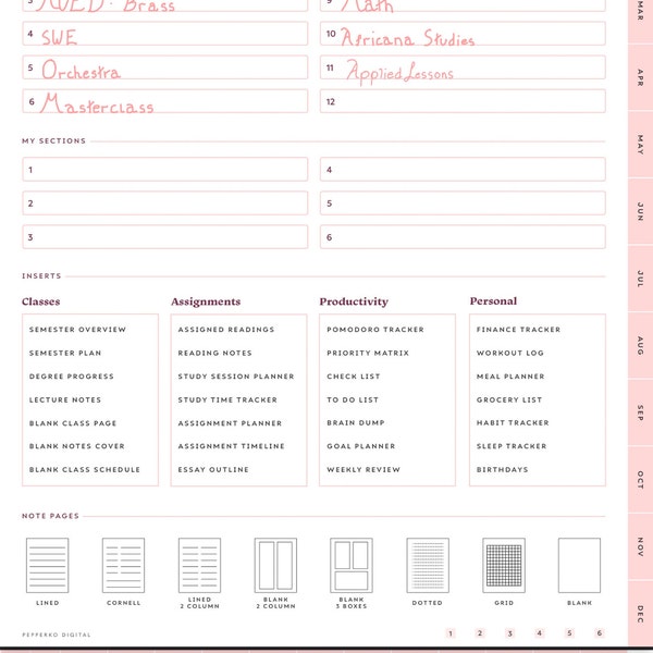 Undated Purple Landscape Teacher Digital Planner for iPad and Tablet ...