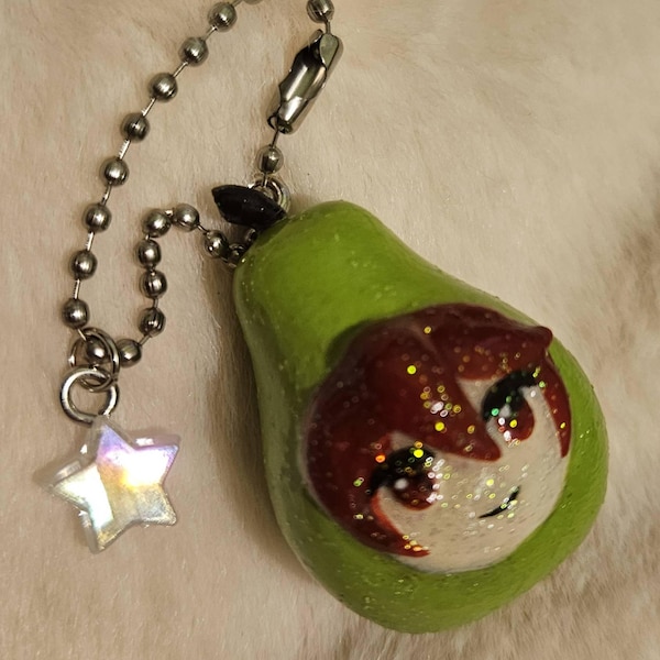 Pear Teto, Kasane Teto Handmade Keychain Charm, UTAU Vocaloid - Etsy