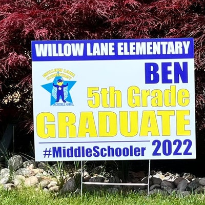 5th Grade Grad Sign, Custom Sign, Senior 2024, Graduation Yard Sign ...