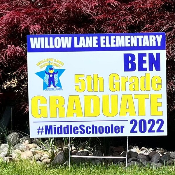 5th Grade Grad Sign, Custom Sign, Senior 2024, Graduation Yard Sign ...