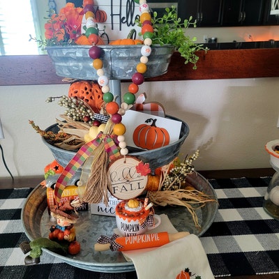 Pumpkin Tiered Tray Bundle/farmhouse Decor/mix and Match/fall Theme ...