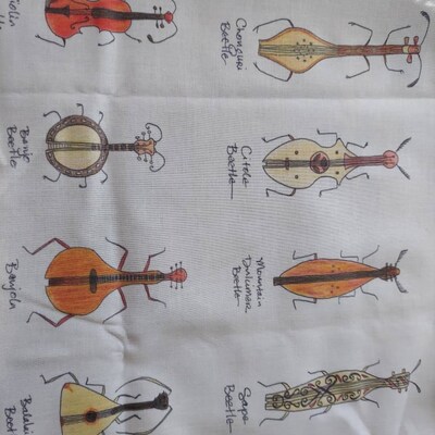 Instrument Fabric Stringed Beetles Bugs Insects Strings Orchestra Geek ...