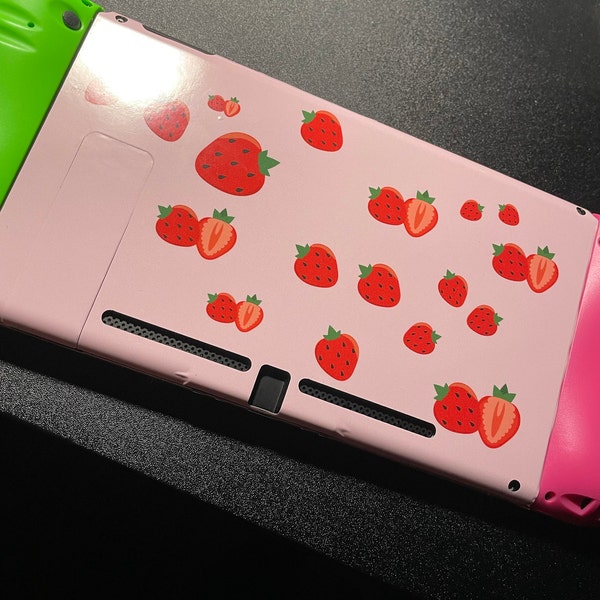 Cute Strawberry Nintendo Switch Skin ,pink Kawaii Nintendo Switch Skin ...