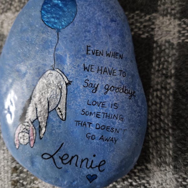Grave Decoration Winnie the Pooh Quotes Stone Colleagues Leaving Gift ...