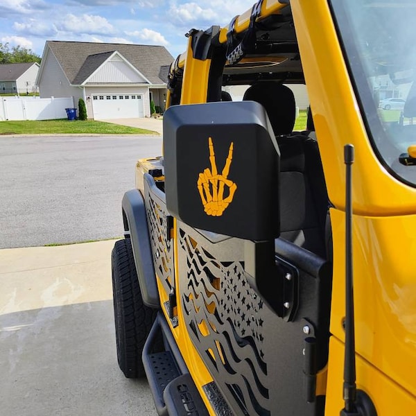 Skeleton Wave, Side Mirror Decal, Wave Dammit, Skeleton Peace Hand ...