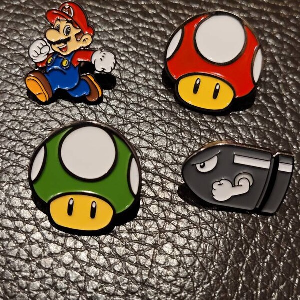 Super Mario Luigi Gaming Enamel Pins Gaming Gift for Him Enamel Pins ...