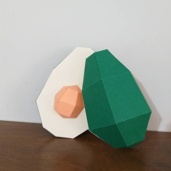 3D Papercraft Avocado Model, Paper Fruits (PDF) - Etsy
