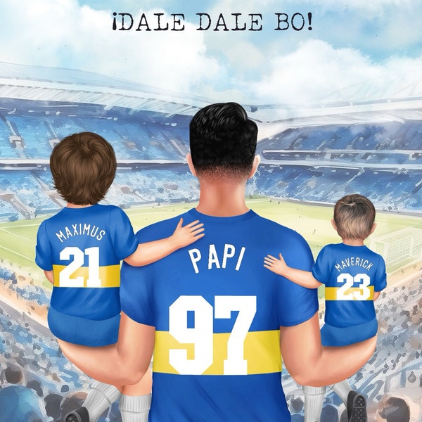 Custom Football Dad Print, Personalised Football Print, Dad Gift From ...