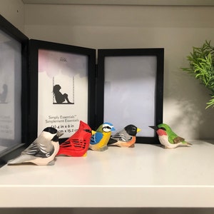 Hummingbird Wooden Figurine Ruby-throated Gift Decoration Handmade Bird ...