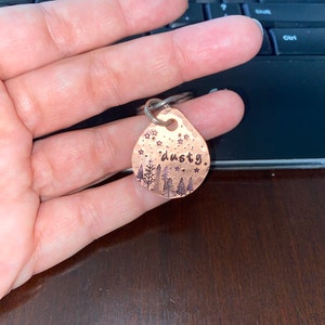 Hand Stamped Pet ID Tag Personalized Pet/dog Tag Dog - Etsy