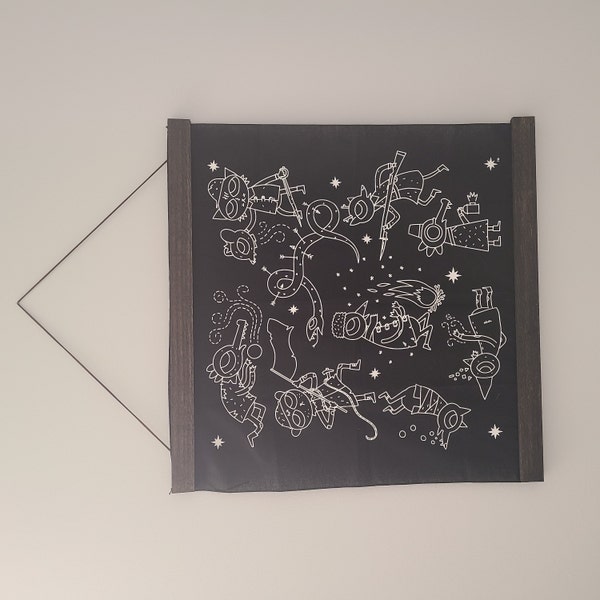 Bandana Frame - Wooden Magnetic Hanger Frame for Bandanas and Scarves ...