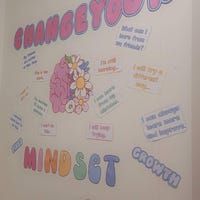 Change Your Mindset Bulletin Board, Growth Mindset, Pastel Classroom ...