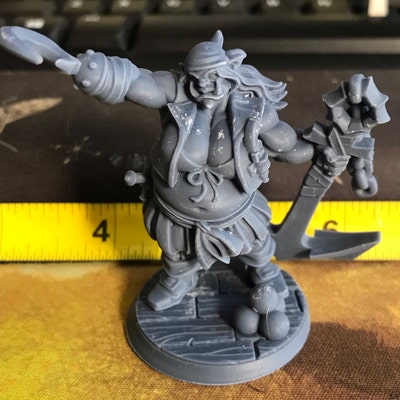 Hooks Female Ogre Pirate Buccaneer Mini 3D Resin Printed 28-32mm ...