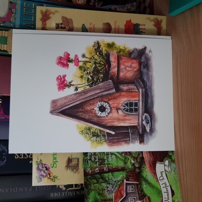 Postcards and Blue Bird Wallart Summer Art Print Cute Stationary ...