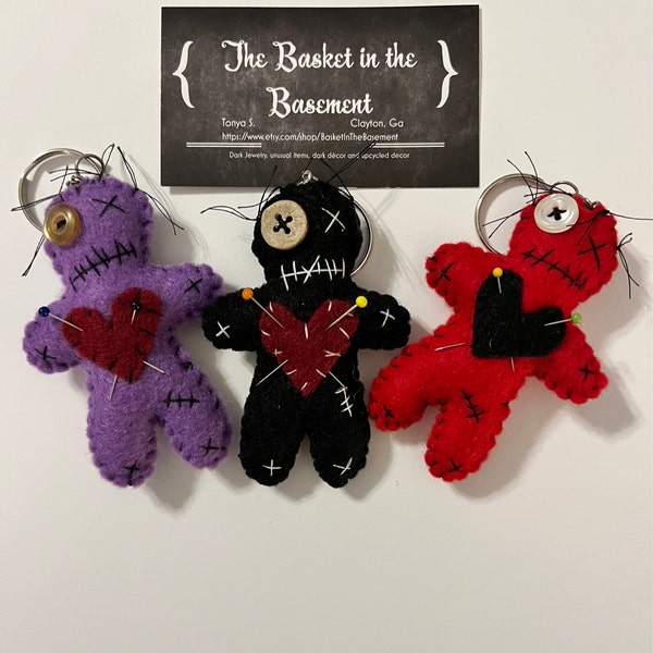 Voodoo Doll Keychain-back Pack Charms-mini 3 Inch Voodoo Doll With ...