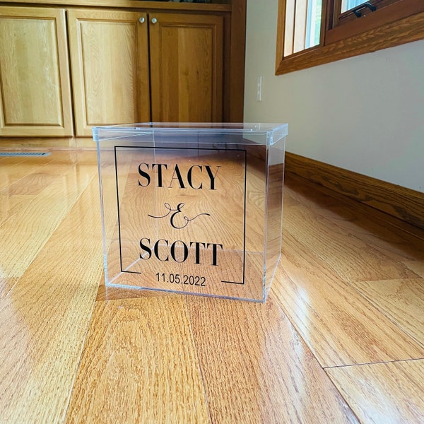 Personalized Wedding Card Box | Personalized Raised Text Card Box | 3D ...