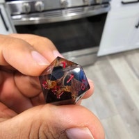 D20 Skull Geode 33mm Dice Sharp Edge, D&D Dice Set for Dungeons and ...