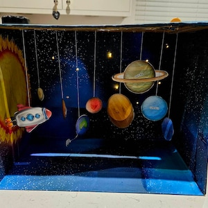 SOLAR SYSTEM diorama DIY Set Instant Download Includes Instructions and ...
