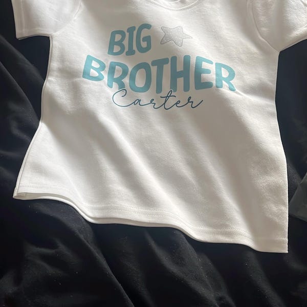 Promoted to Big Brother, Little Brother Personalised Cotton T-shirt ...
