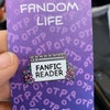 Fanfic Pin, Fandom Enamel Pin, Anime Enamel Pin, Fanfic Reader Enamel ...