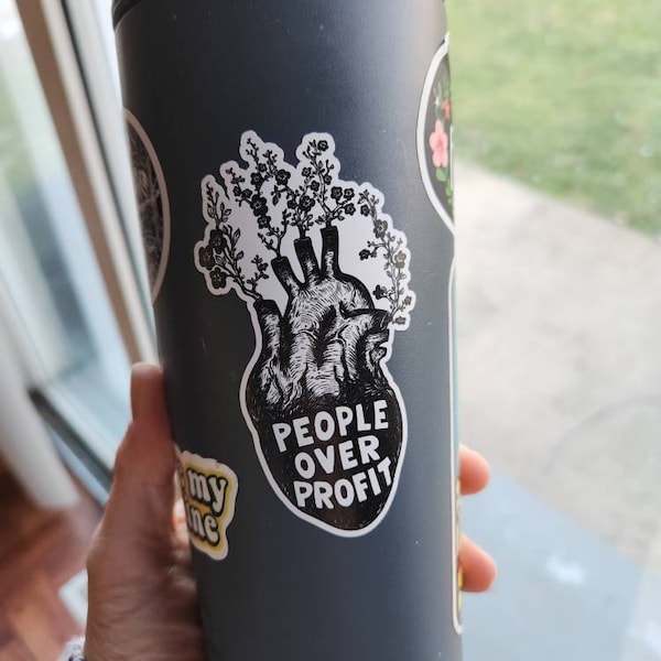 People Over Profit Sticker, Rights, Anti Capitalist, Vinyl Sticker ...