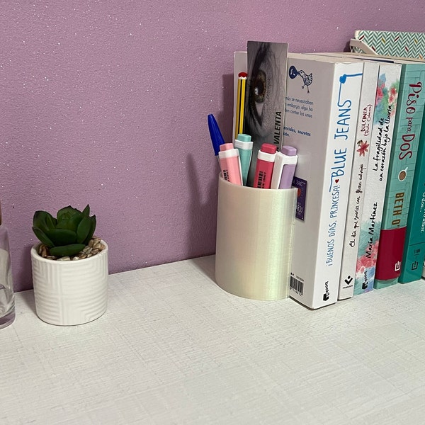 Bookend Pencil Holder, Bookend Holder, Minimalist Bookend, Desk Pencil ...