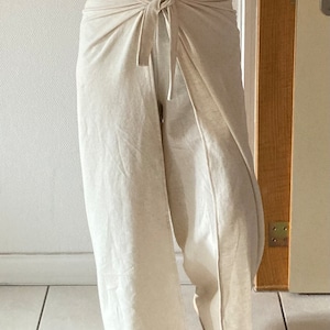 Palazzo Wrap Pants Sewing Pattern, Unbelievable Comfy and Easy Linen ...