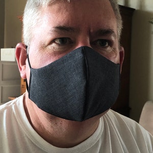 Men's Adjustable Charcoal Gray Suit Mask Reversible - Etsy