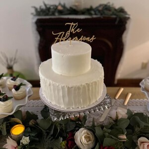 Personalized Script Cake Topper Custom Wedding Cake Topper Anniversary ...