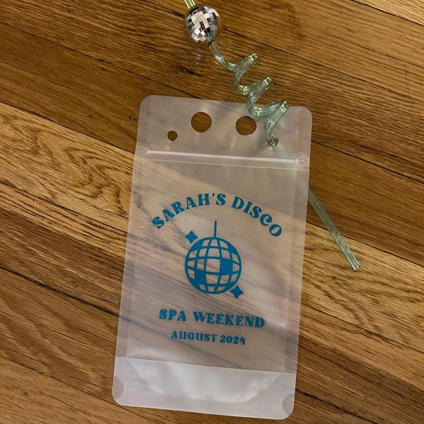 Custom Drink Pouch, Party Favors, Bachelorette Gift, Adult Drink ...