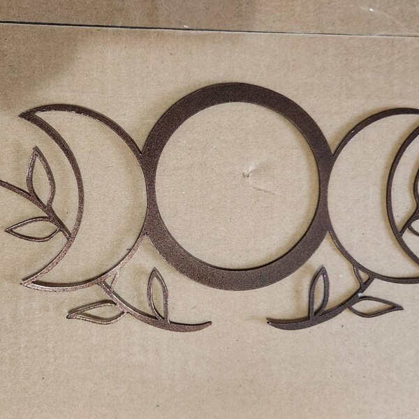 Wiccan Pagan Triple Moon Goddess, Earthy Hecate Metal Art Sign ...