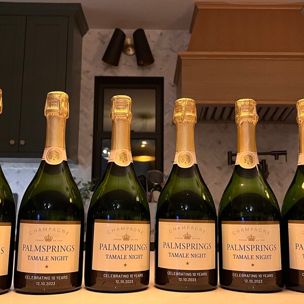 Personalized Birthday Champagne Label, Champagne Bottle Labels, Mini ...